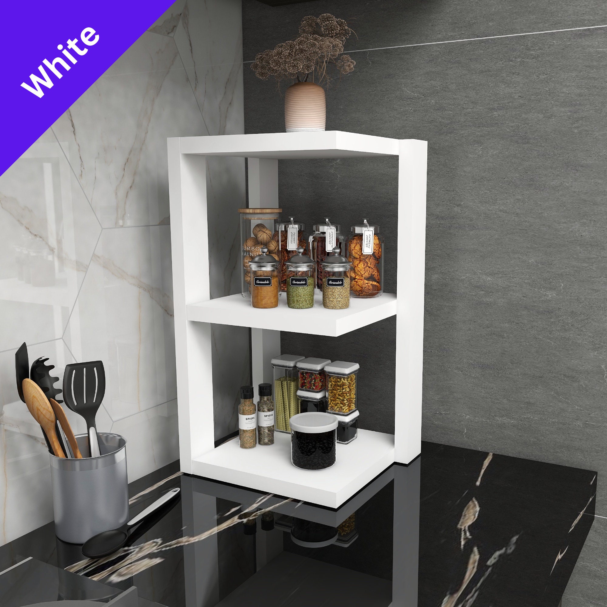 Kitchen Countertop Shelfkitchen Shelf for Spiceskitchen - Etsy