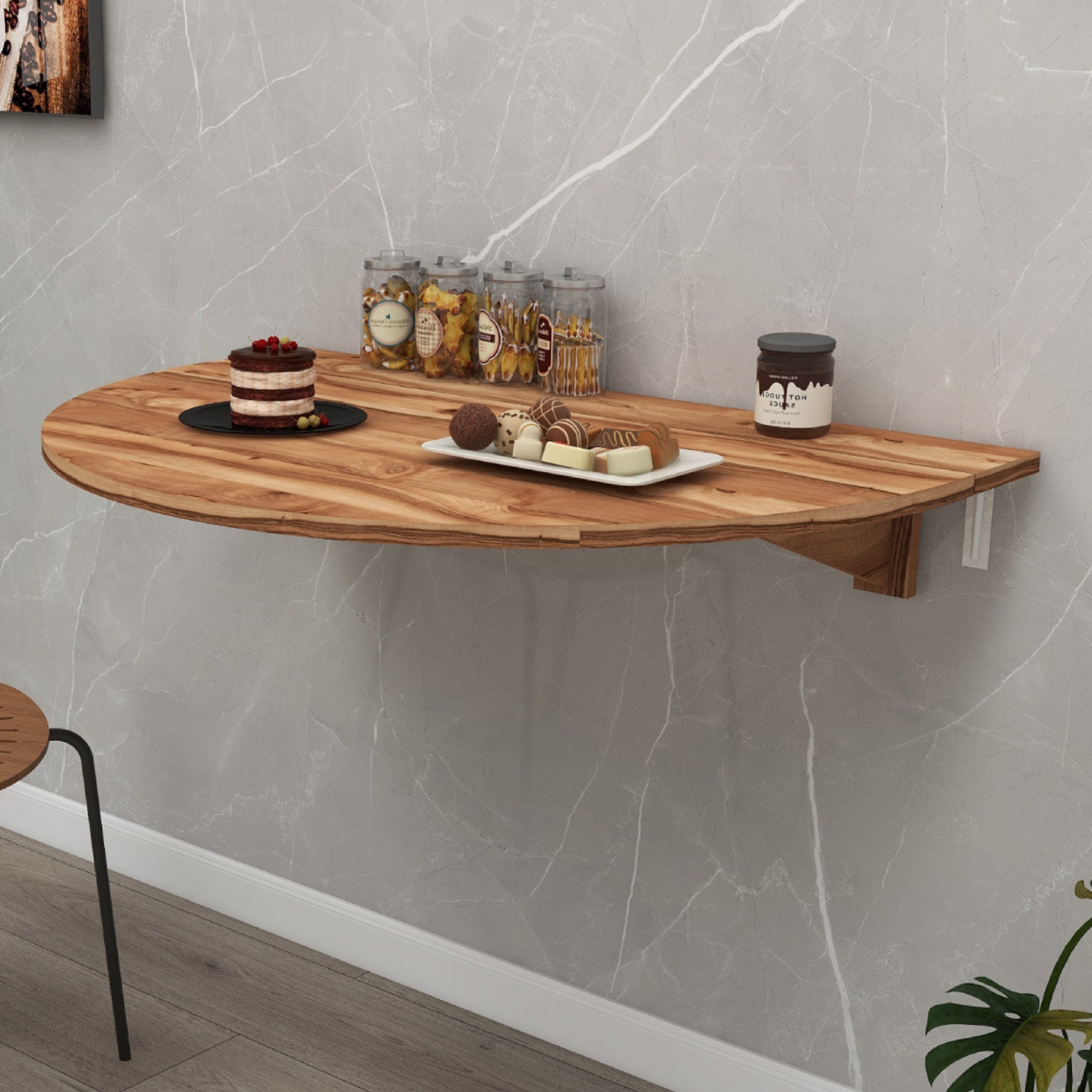 Wall Mount Kitchen Folding Table Space Saving Table Murphy - Etsy UK