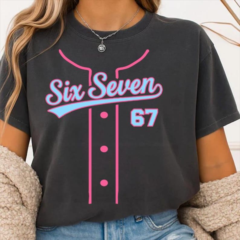 Six Seven 67 Baseball Jersey Meme PNG (digital Download - Etsy