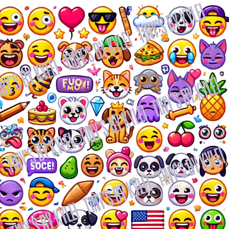 Emoji Sticker Sheet - Etsy
