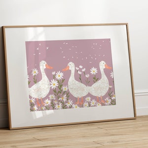 Cottagecore Goose Print | Vintage Geese Wall Art | Digital Download ...