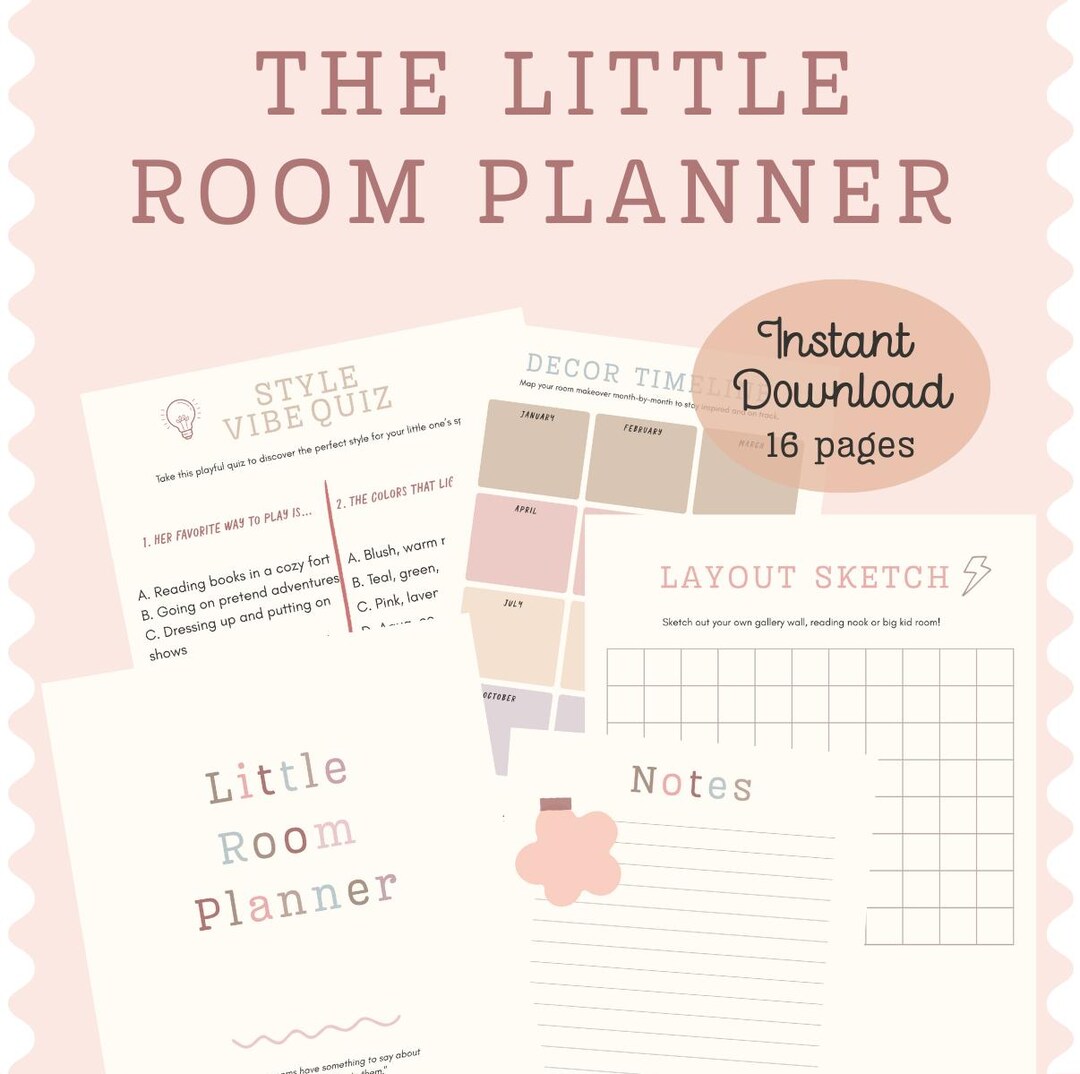 Girls Room Planner: Style Quiz, Layout Sketch (digital Download) - Etsy