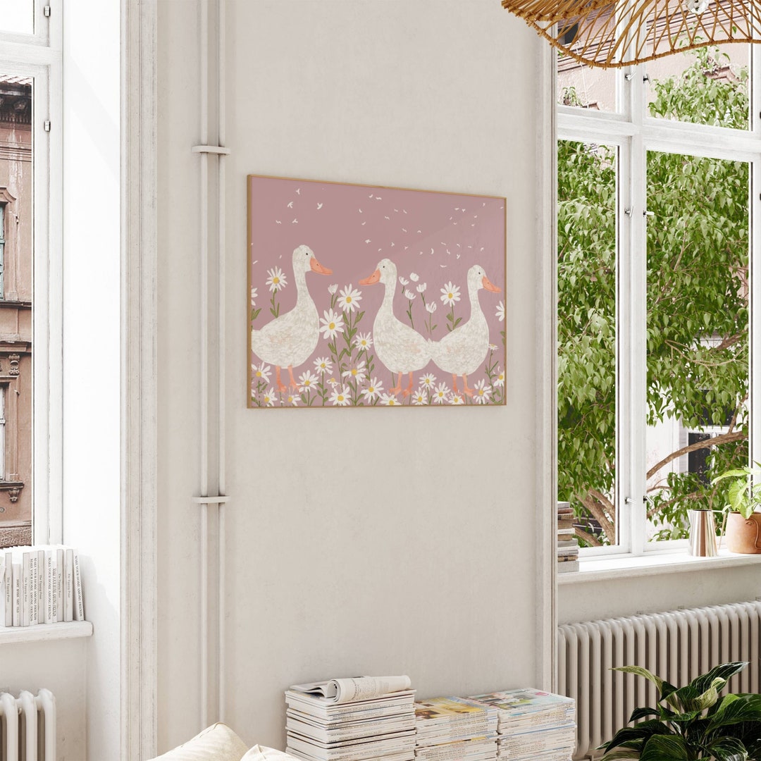 Cottagecore Goose Print | Vintage Geese Wall Art | Digital Download ...