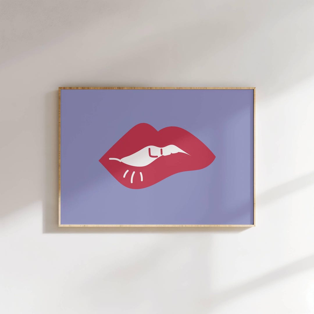 Punk Rock Lips Print: Edgy Teen Girl Room Decor (digital Download) - Etsy
