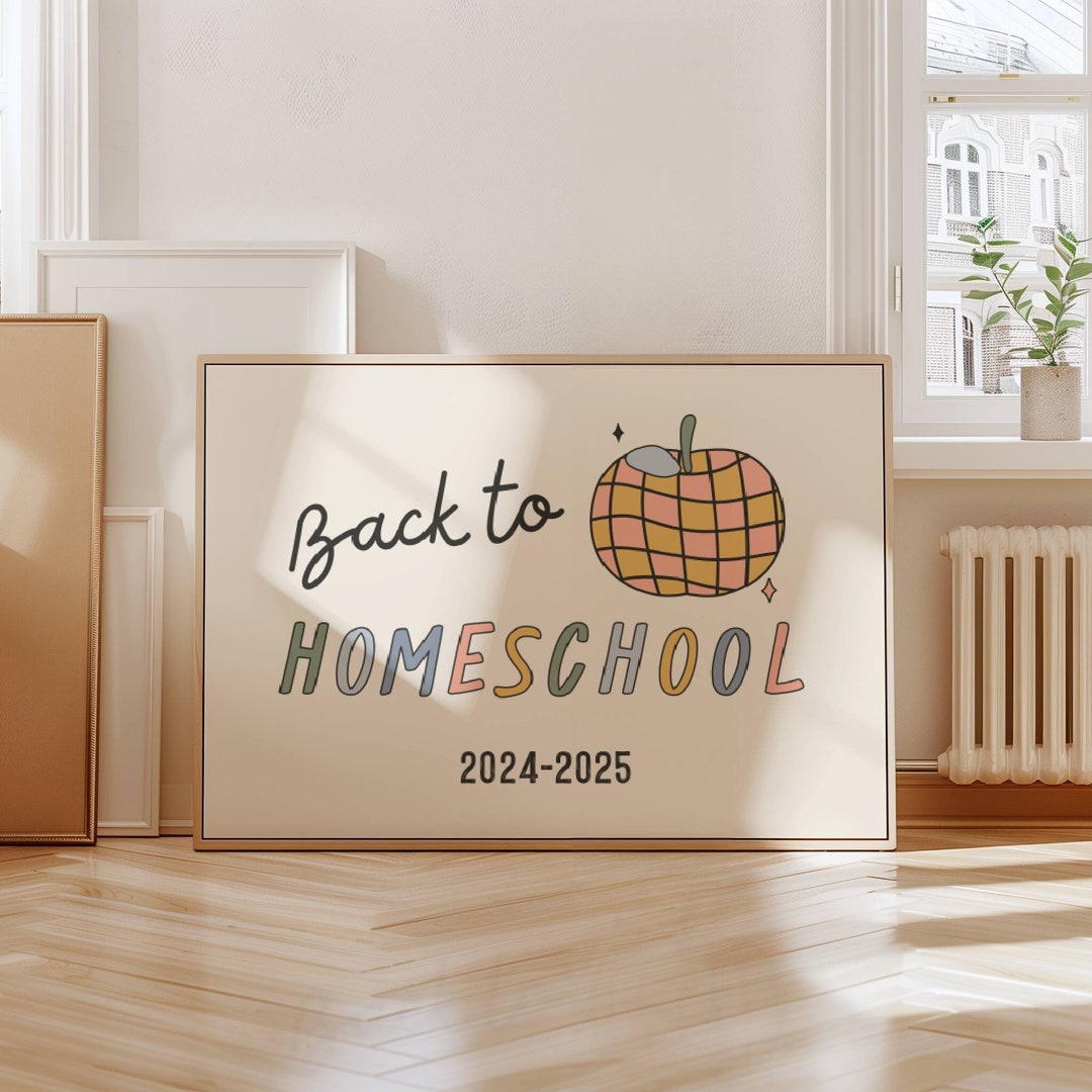 Back to Homeschool Sign Digital DOWNLOAD 1st Day of Homeschool Sign ...
