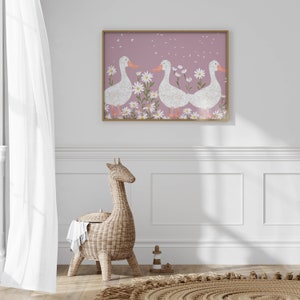 Cottagecore Goose Print | Vintage Geese Wall Art | Digital Download ...