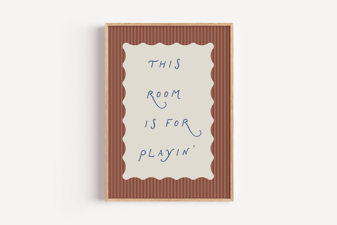 Playroom Quote Print: This Room is Made for Playin', Retro Nursery ...