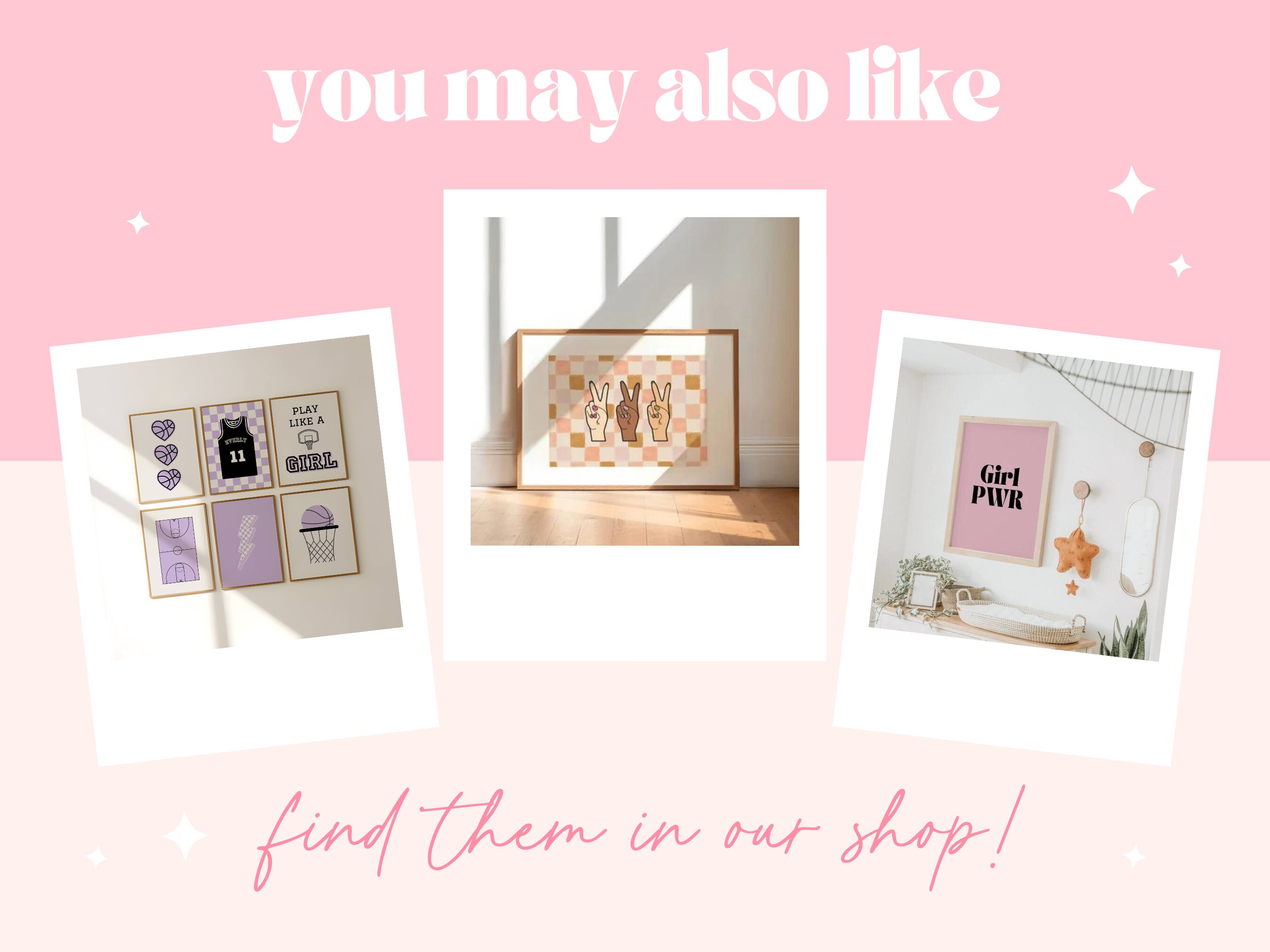 Personalized Girls Basketball Print Set of 3 Custom Name Basketball ...