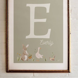 Cottagecore Goose Wall Art Personalized Nursery Print Set of 3 Vintage ...