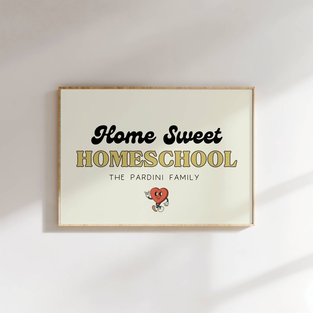 Home Sweet Homeschool Sign | Digital Download | Personalized Homeschool ...
