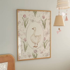 Cottagecore Goose Print Vintage Goose Wall Art Digital Download ...