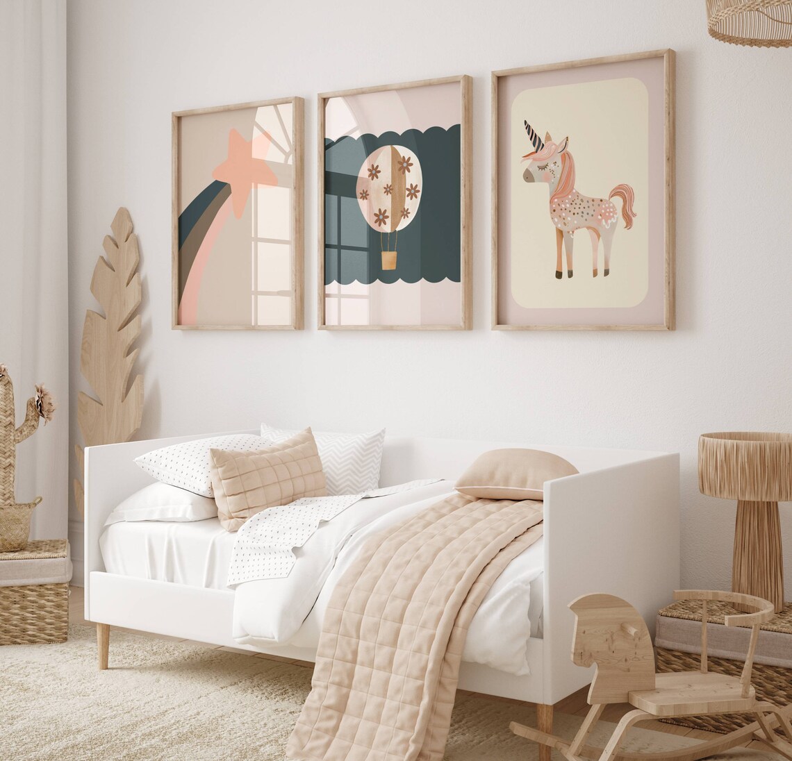 Girl's Boho Nursery Print BUNDLE to the Moon and Back Boho Nursery ...