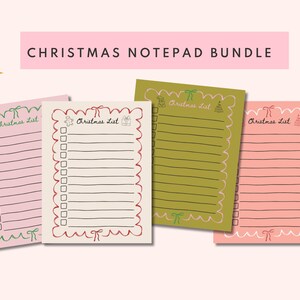 Printable Christmas List Pages, Canva Template, Digital DOWNLOAD ...