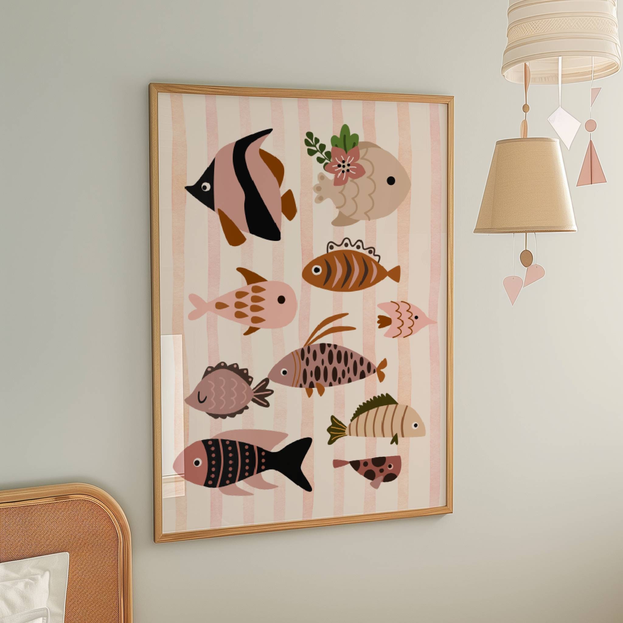 Mermaids Downloadable Print Set of 3 Cute Boho Girls Decor Beach Kids ...