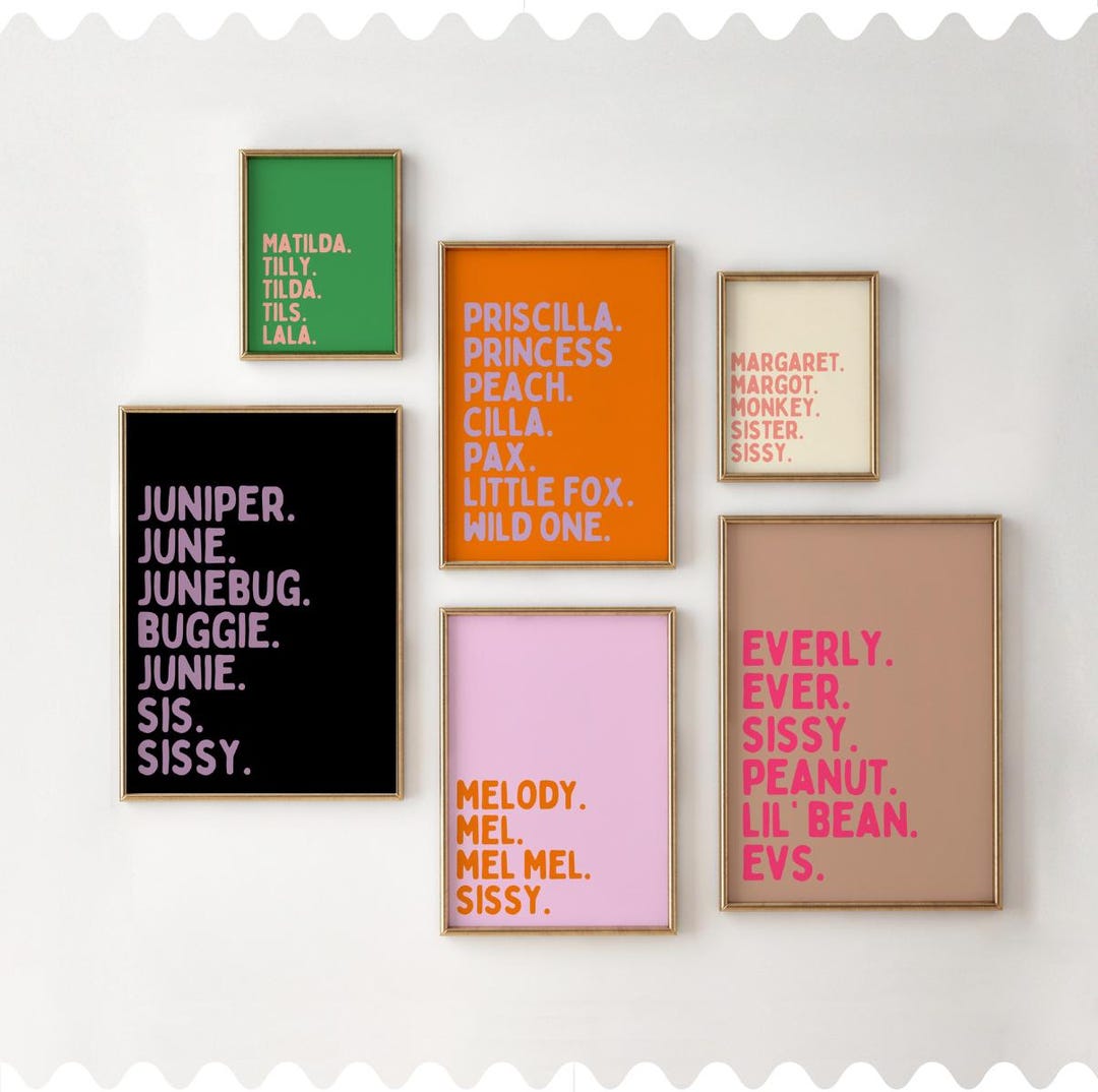 Custom Nickname Poster: Trendy Nursery Wall Art (printable) - Etsy