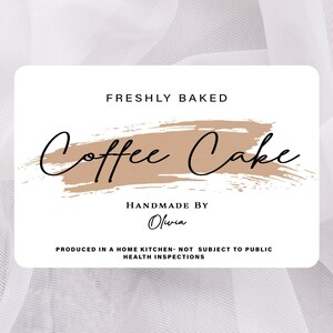 Cake Box Labels, Home Bakery Cottage Law Labels, Matte Stickers, Labels ...