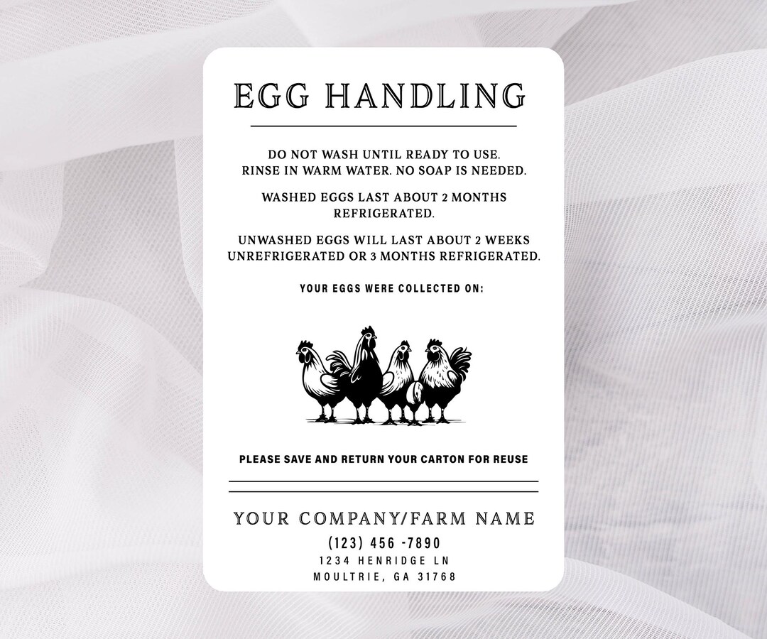 Egg Handling Labels, Vintage Sketch Egg Carton Labels,white or Kraft ...