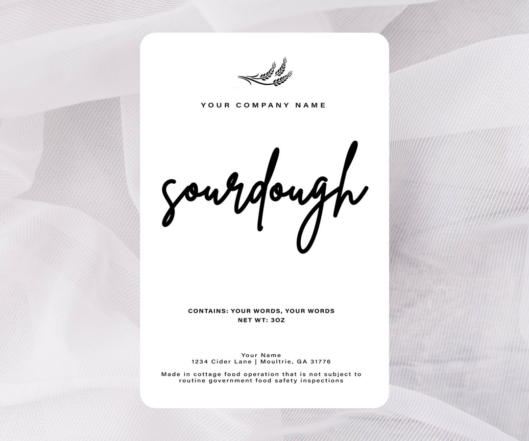 Custom Sourdough Labels: Small Business Baked Goods Stickers - Etsy