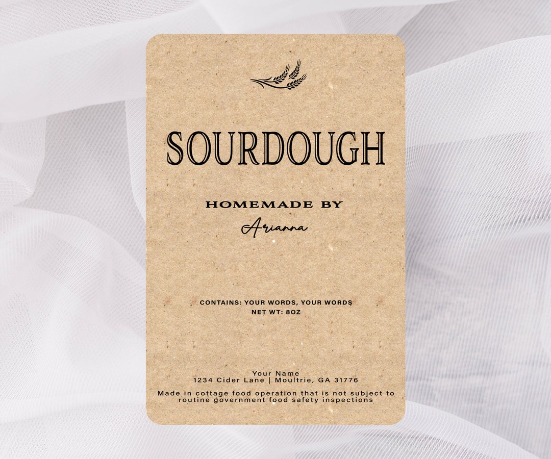 Handmade Sourdough Bread Labels: Custom Kraft Stickers - Etsy