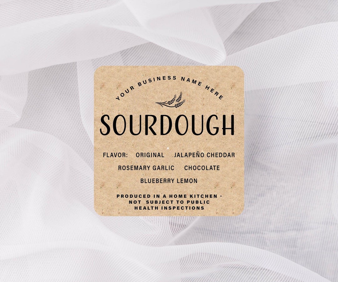 Sourdough Labels With Flavor Options,homemade Bread Labels,sourdough ...