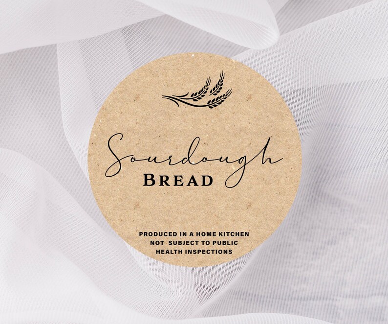 Home Bakery Cottage Law Labels, Custom Matte Stickers, Labels for Baked ...