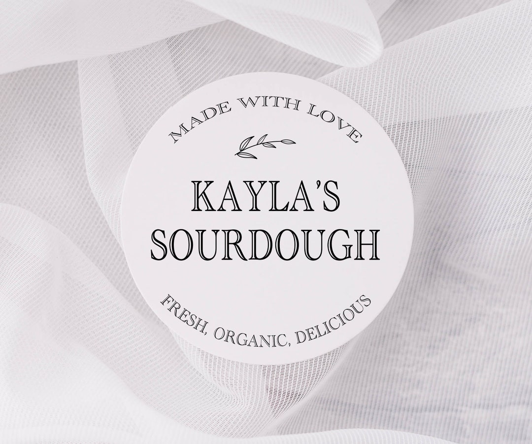 Sourdough Bread Labels, Small Business Stickers, Baked Goods Labels ...