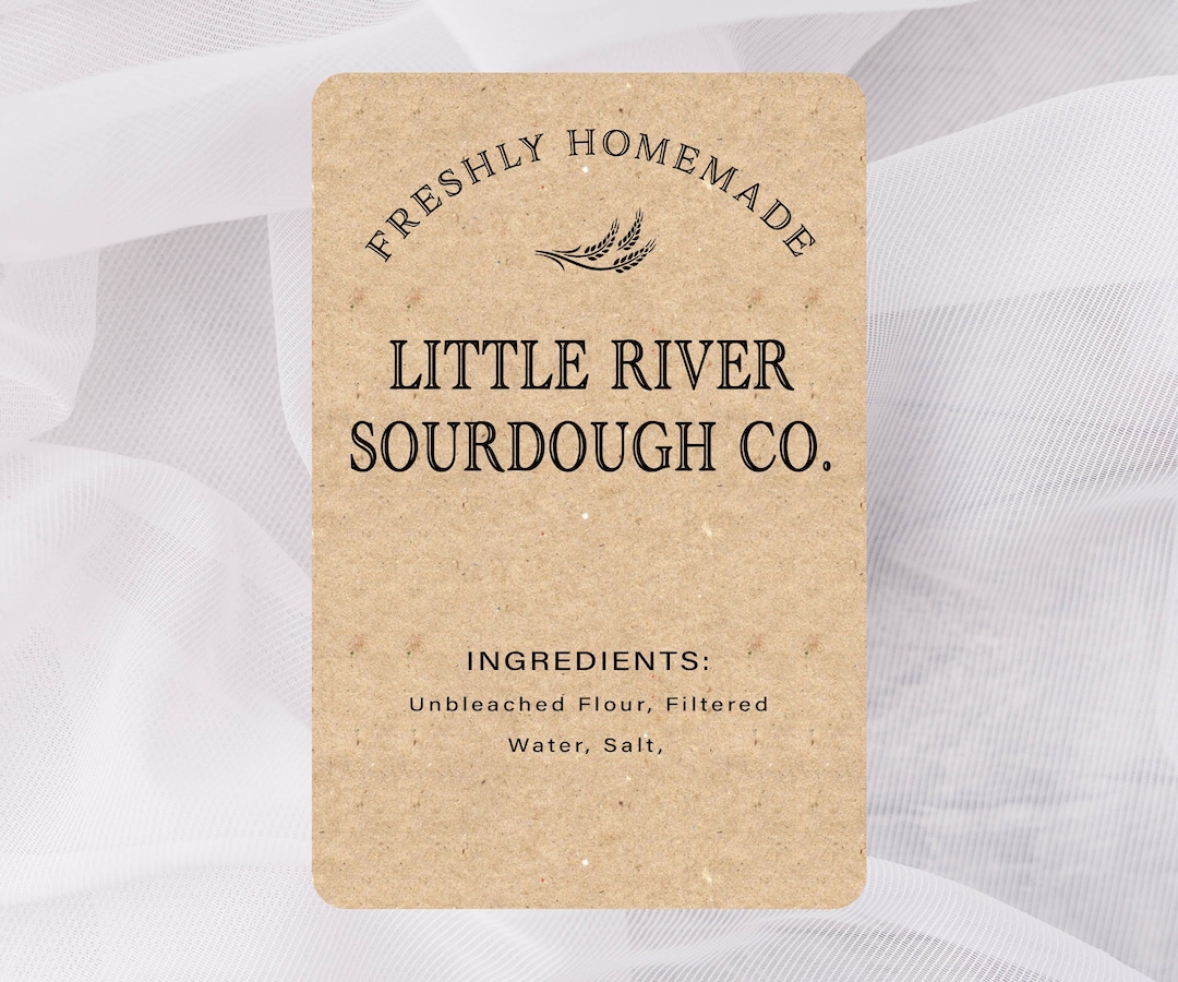 Homemade Sourdough Labels,2x3in Bread Ingredient Labels, Labels for ...