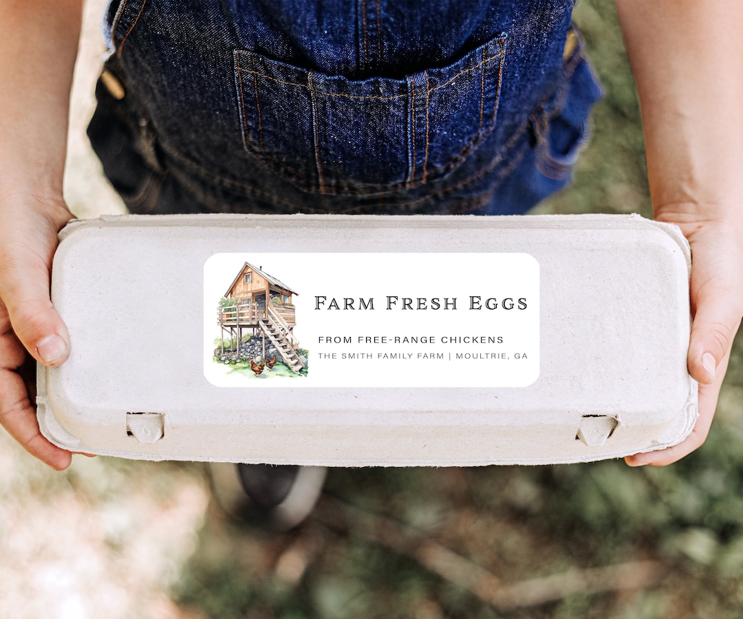 Farm Fresh Eggs Carton Labels: Homestead Produce Stickers - Etsy