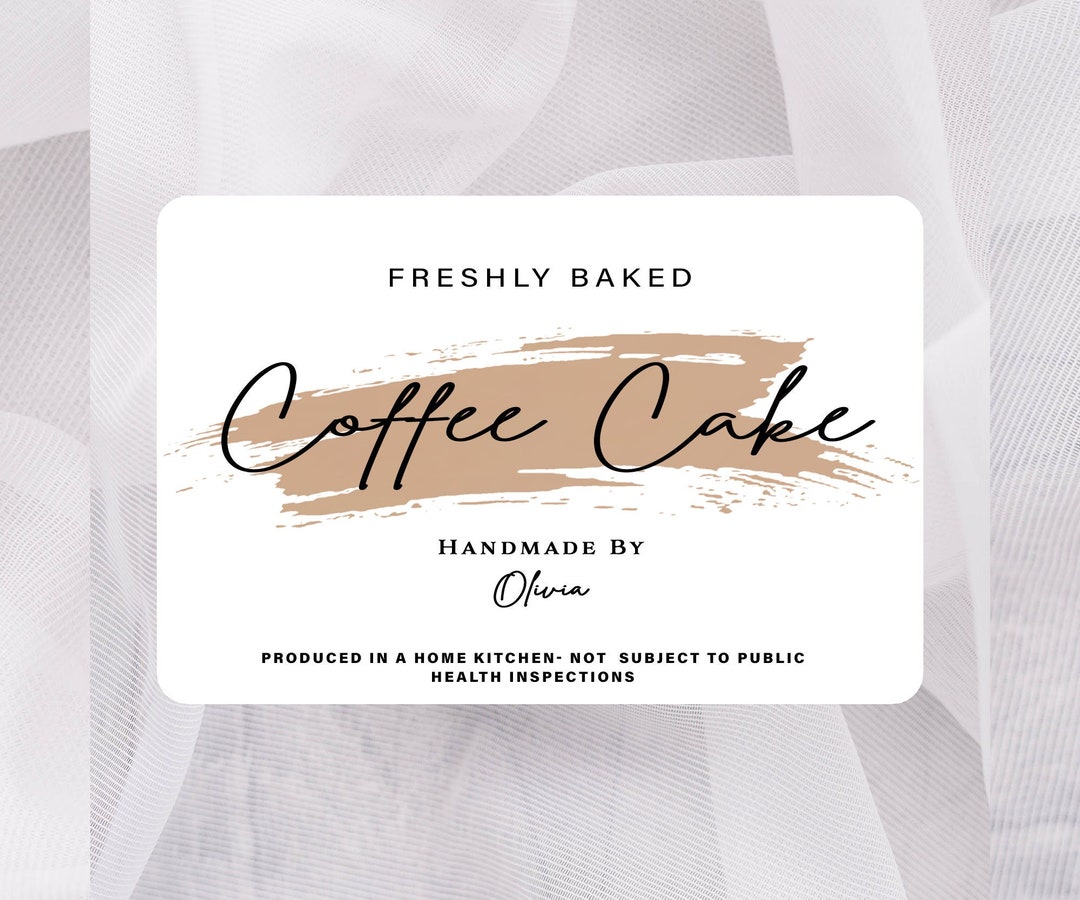Cake Box Labels, Home Bakery Cottage Law Labels, Matte Stickers, Labels ...