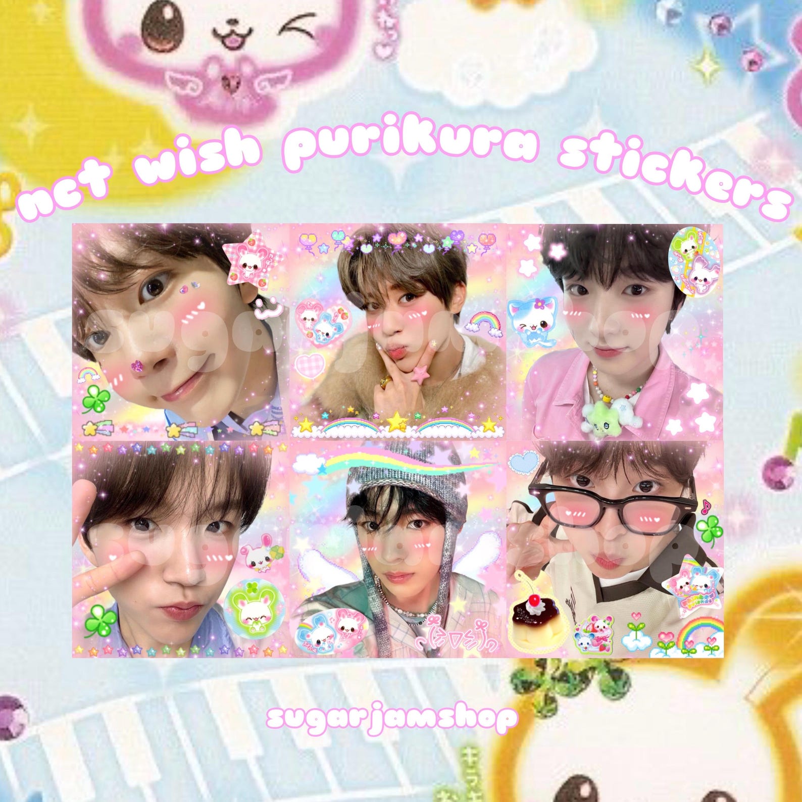 Nct Wish Purikura Deco Mail Stickers - Set of 10 - Etsy