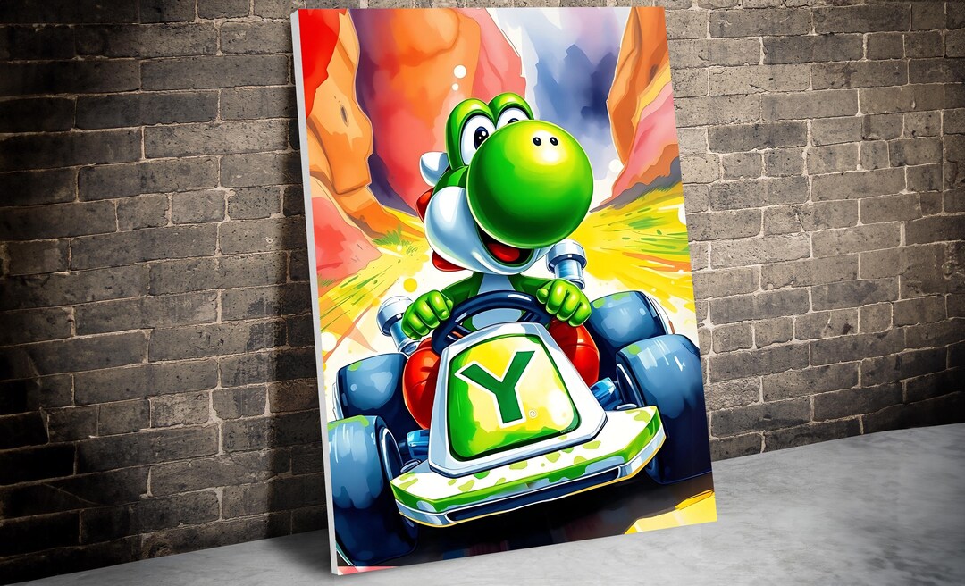 Yoshi Canvas, Yoshi Gift, Yoshi Poster, Yoshi Canvas, Yoshi Painting ...