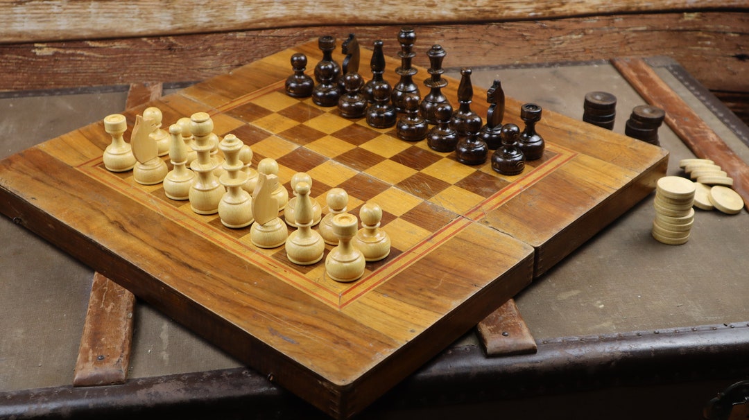 Very Big Chess and Backgammon , Full Set, Vintage Bulgaria Chess ...