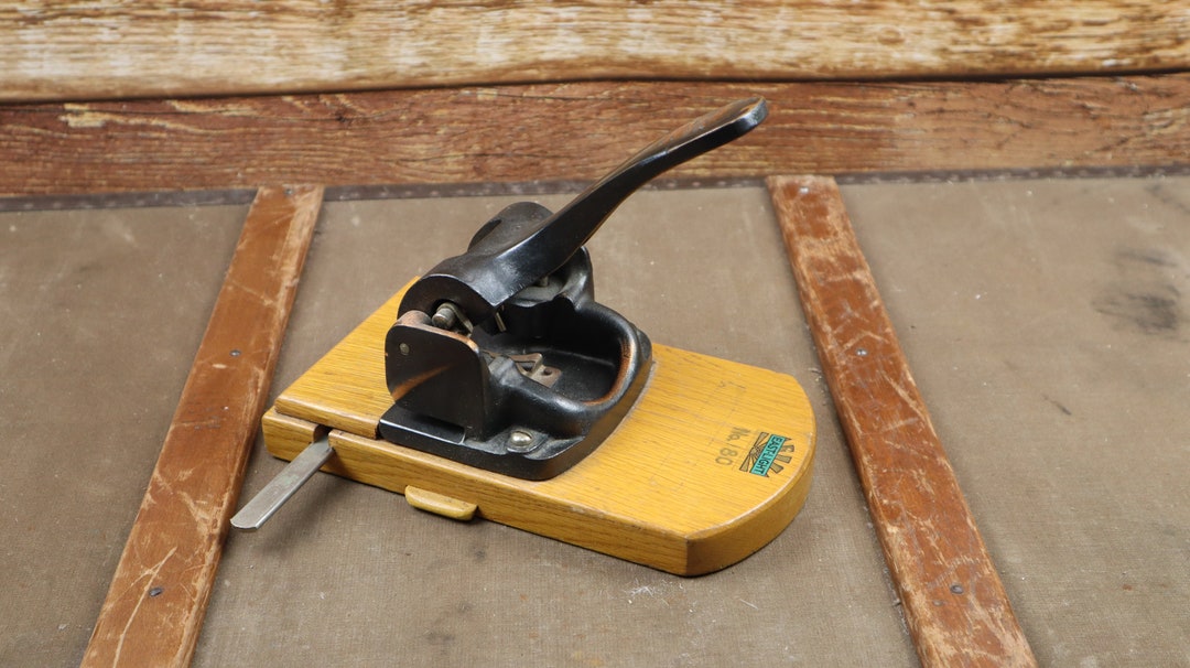 2 Hole, Vintage, Old, Big Paper Punch "made in Englad"- "east-light" No ...