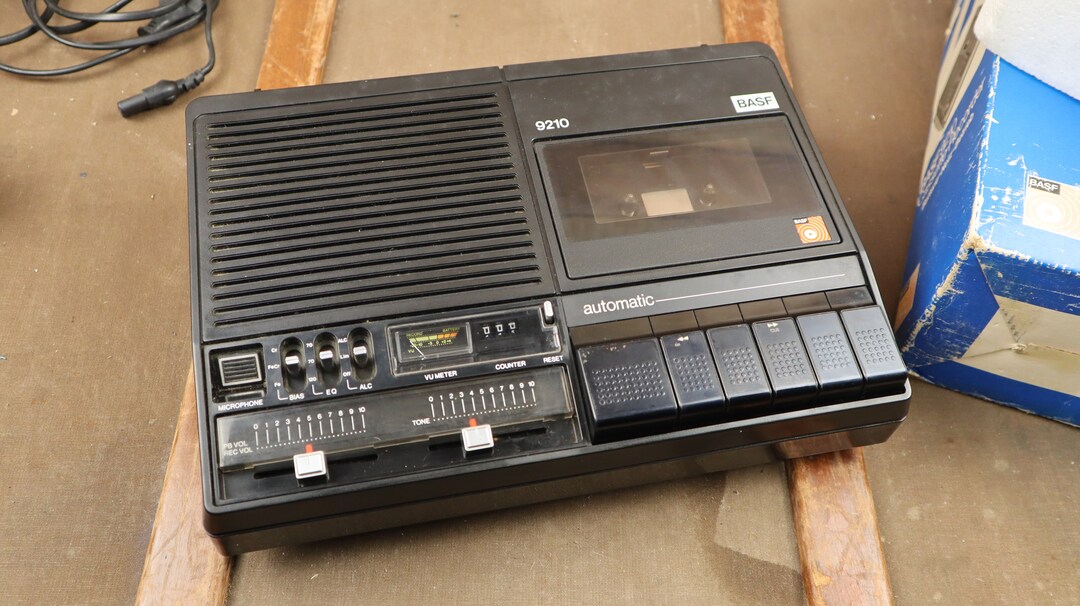 BASF 9210 Rare Vintage Portable Cassette Tape Recorder in Original Box ...