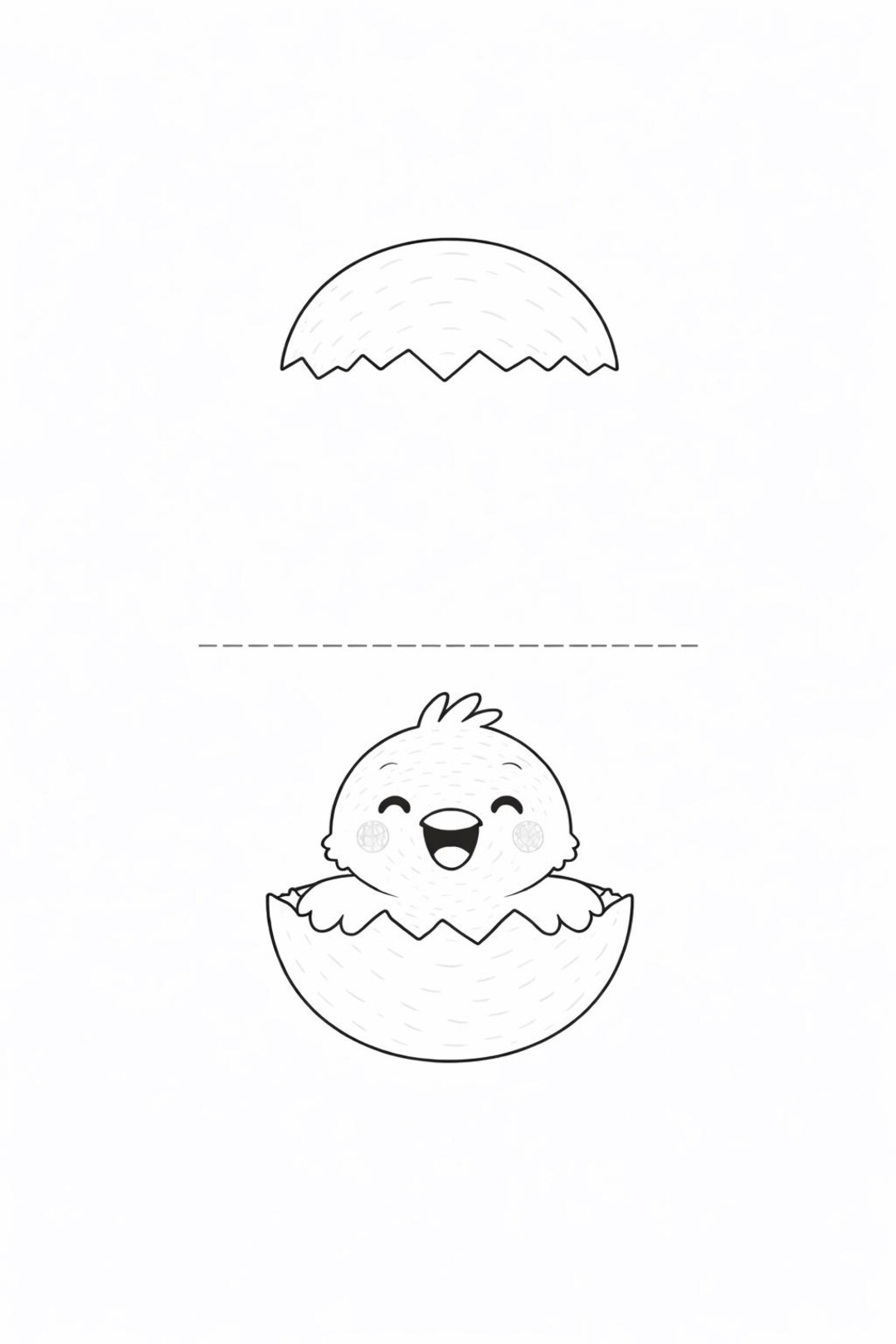 Easter Craft Template for Kids | Chick in an Egg | Movable Clothespin ...