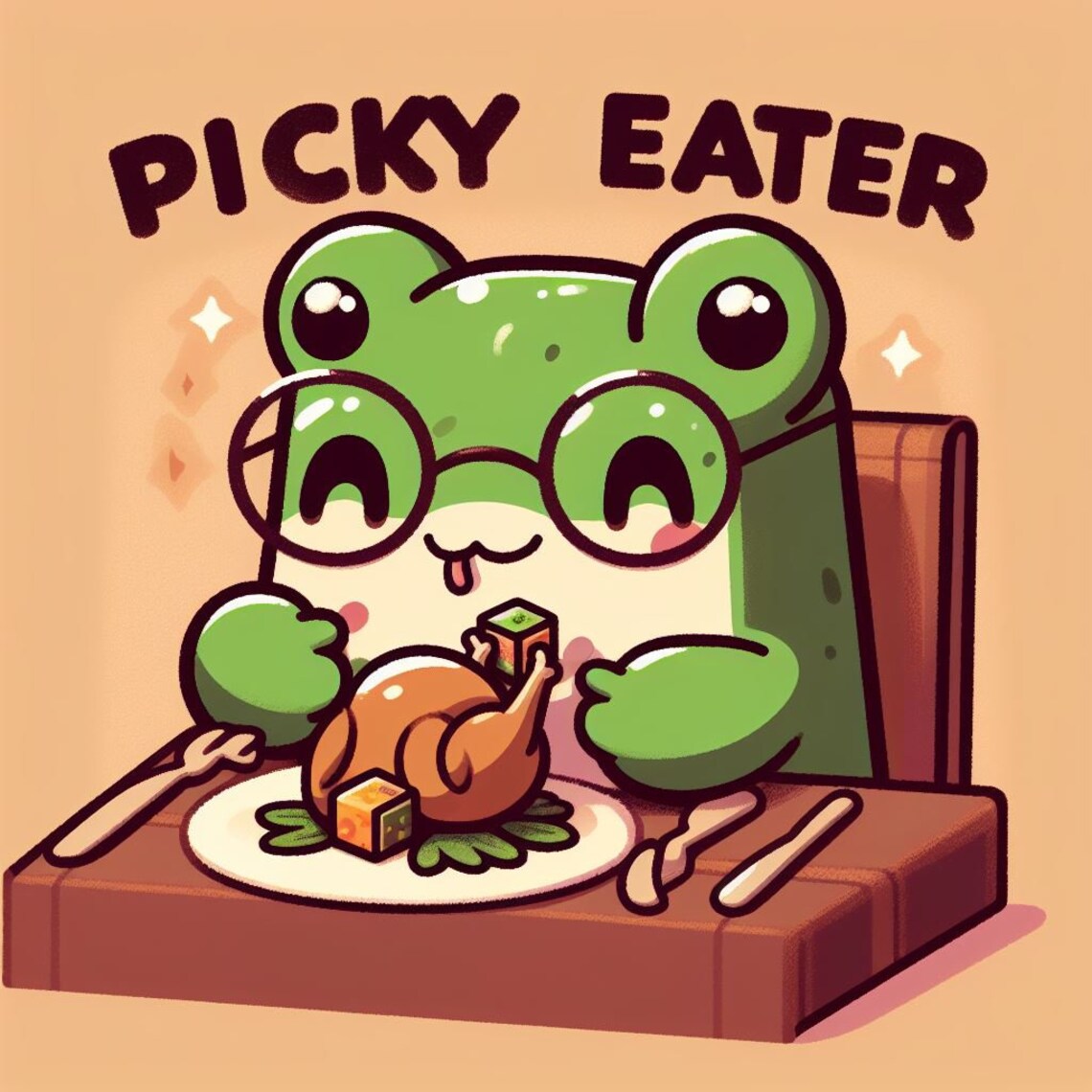 Cute Frog / Thanksgiving Dinner / Picky Eater / Character / Anime ...