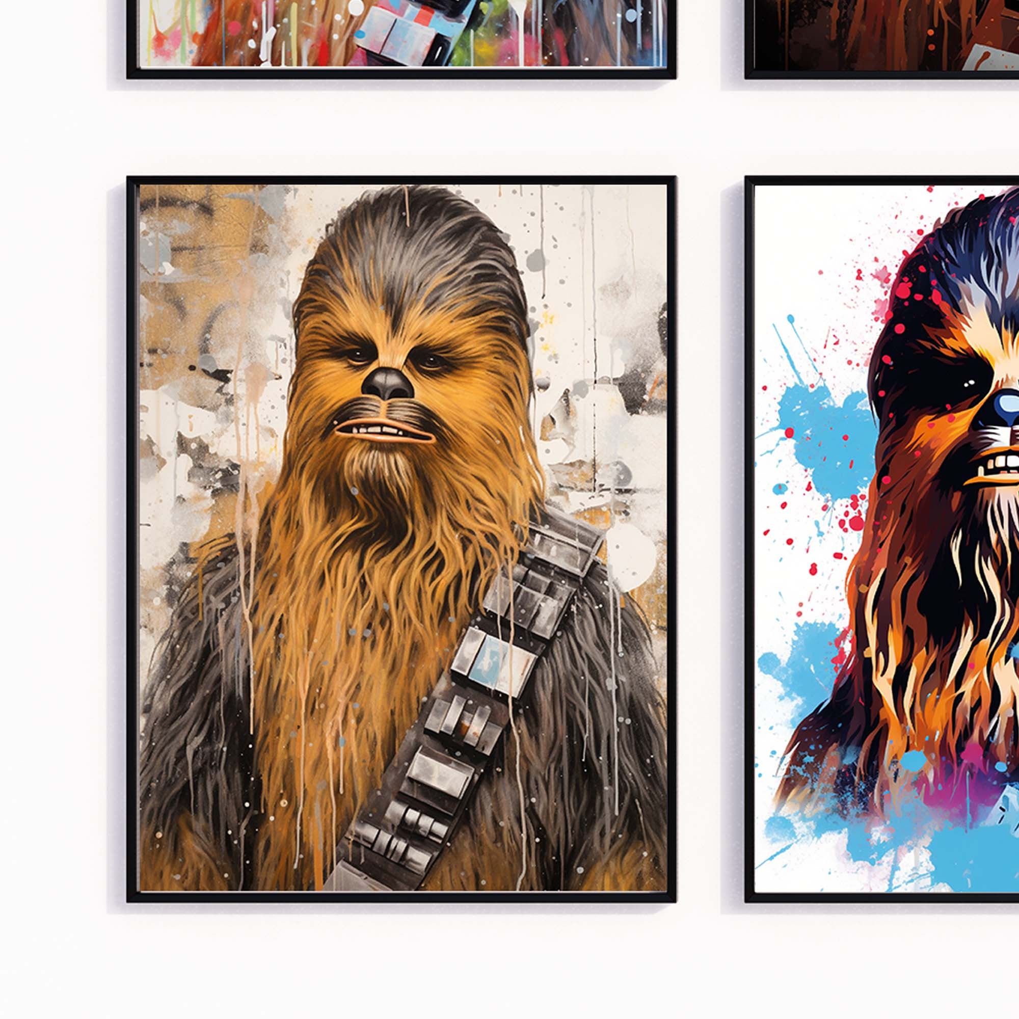 Star Wars Chewbacca Art Set of 6, Star Wars Prints, Stars Wars Posters ...