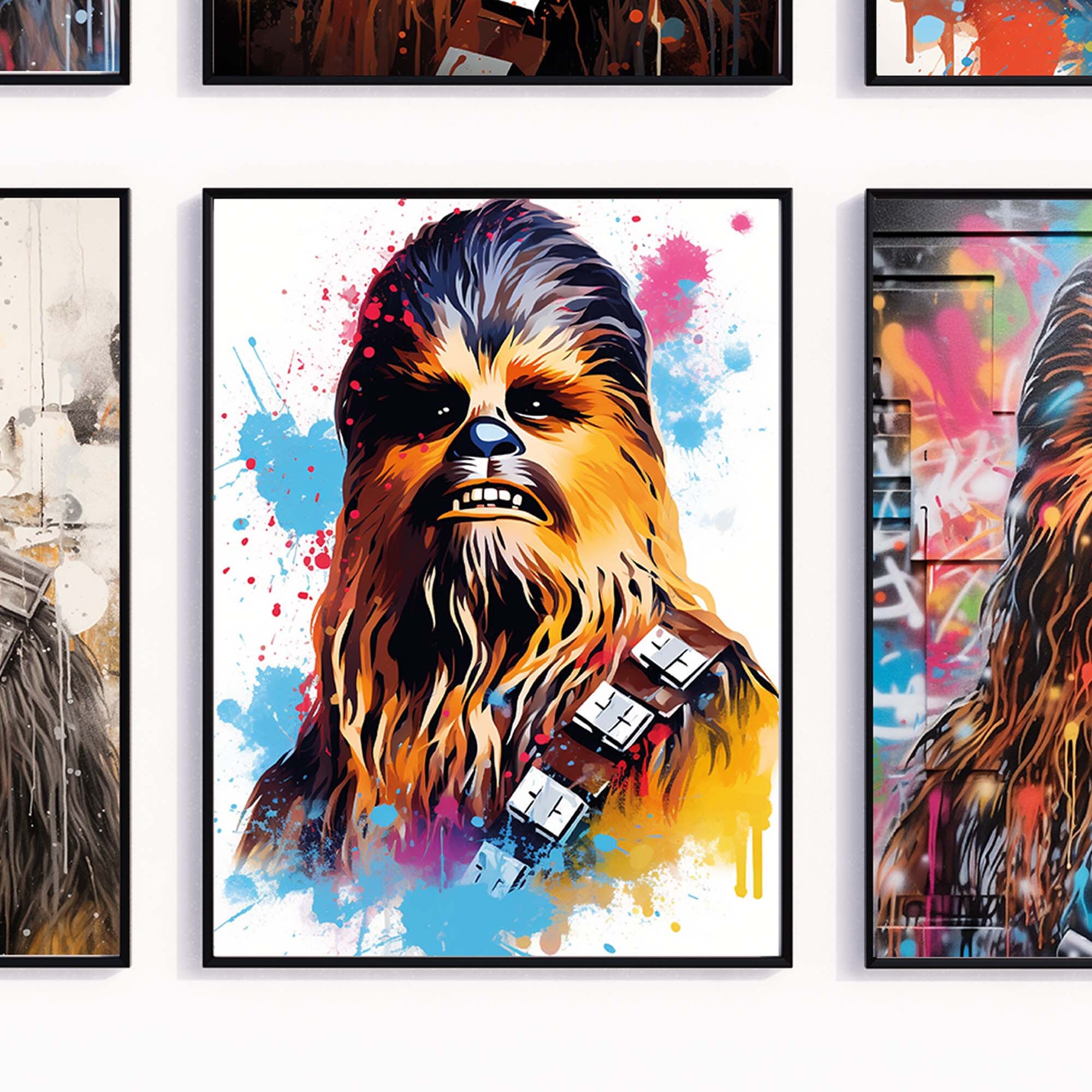 Star Wars Chewbacca Art Set of 6, Star Wars Prints, Stars Wars Posters ...