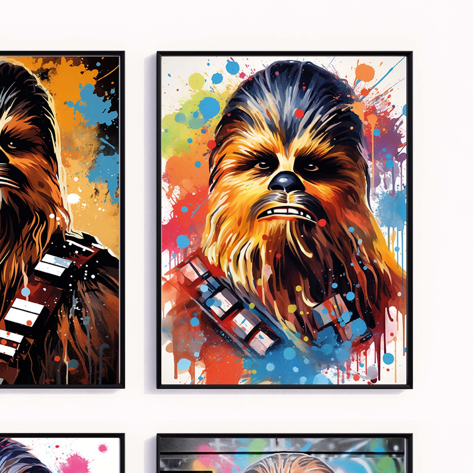 Star Wars Chewbacca Art Set of 6, Star Wars Prints, Stars Wars Posters ...