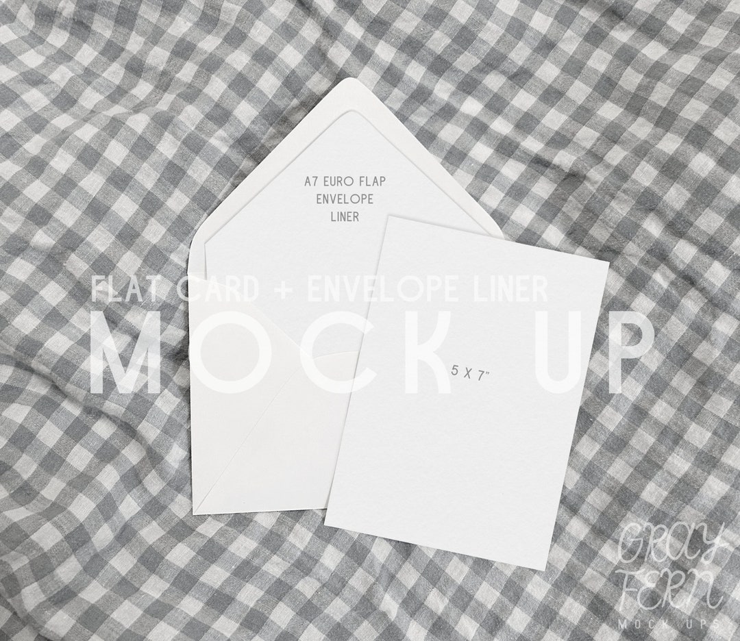 5x7 Card With A7envelope Liner Mockup Wedding Envelope - Etsy
