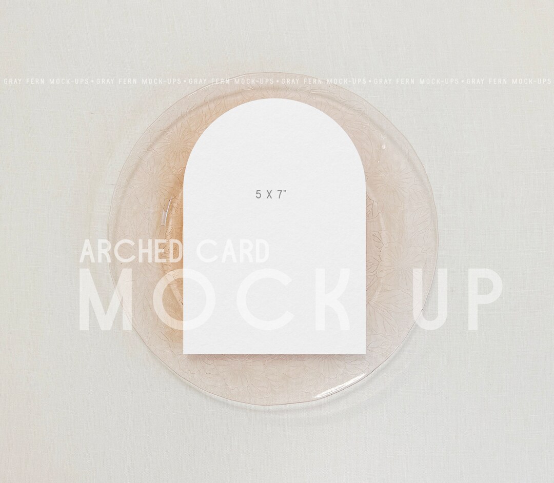 5x7 Arched Menu With Plate Mockup Boho Wedding Menu Mock Up - Etsy