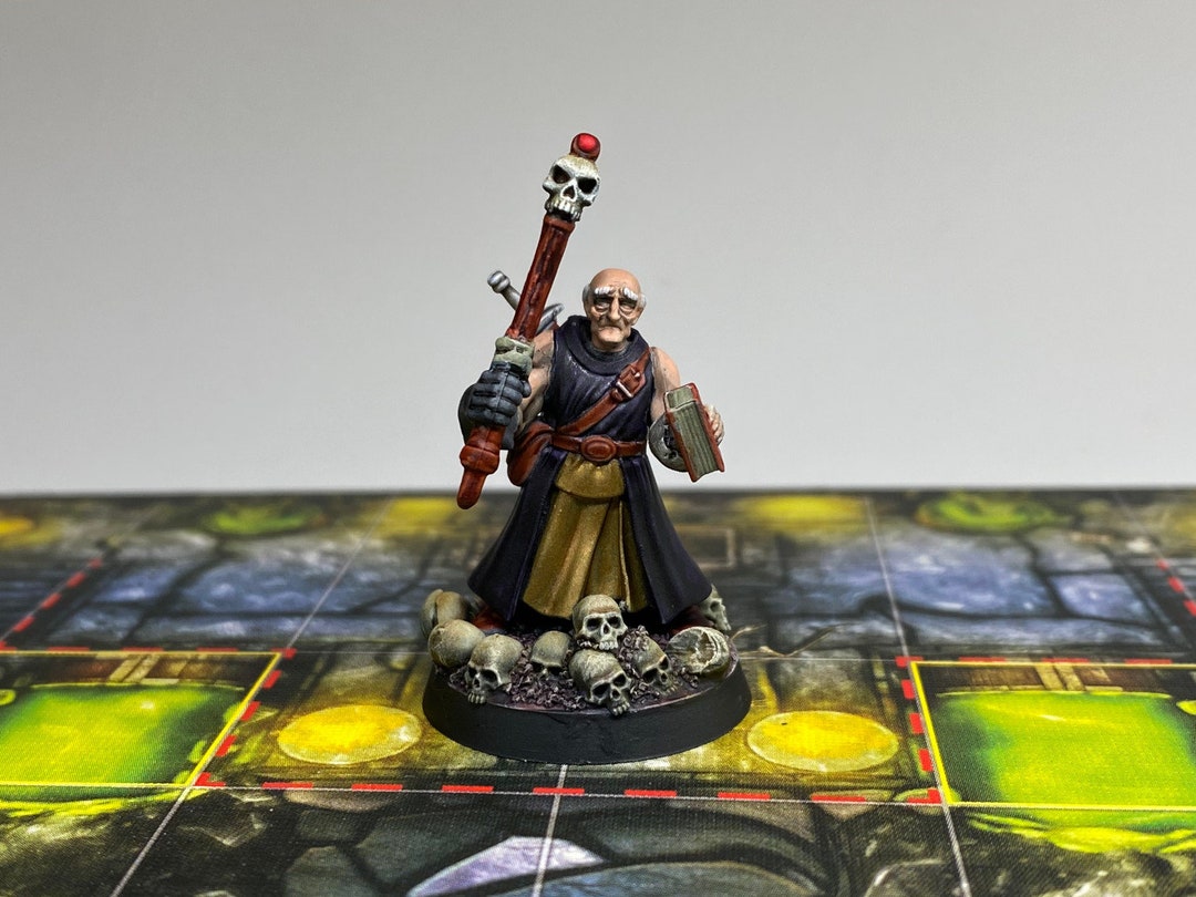Necromancer With Big Muscles TTRPG Dnd Pathfinder Painted Miniature - Etsy