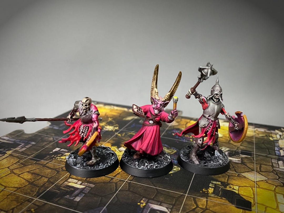 Necromancer & Skeletal Warriors - Set of 3 - TTRPG Dnd Pathfinder ...