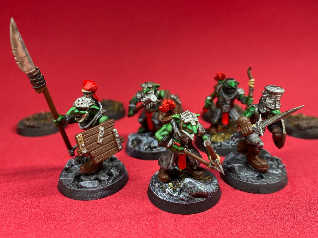 Goblin Ambush Set With Changeable Base Woodland to Cave five Goblins ...
