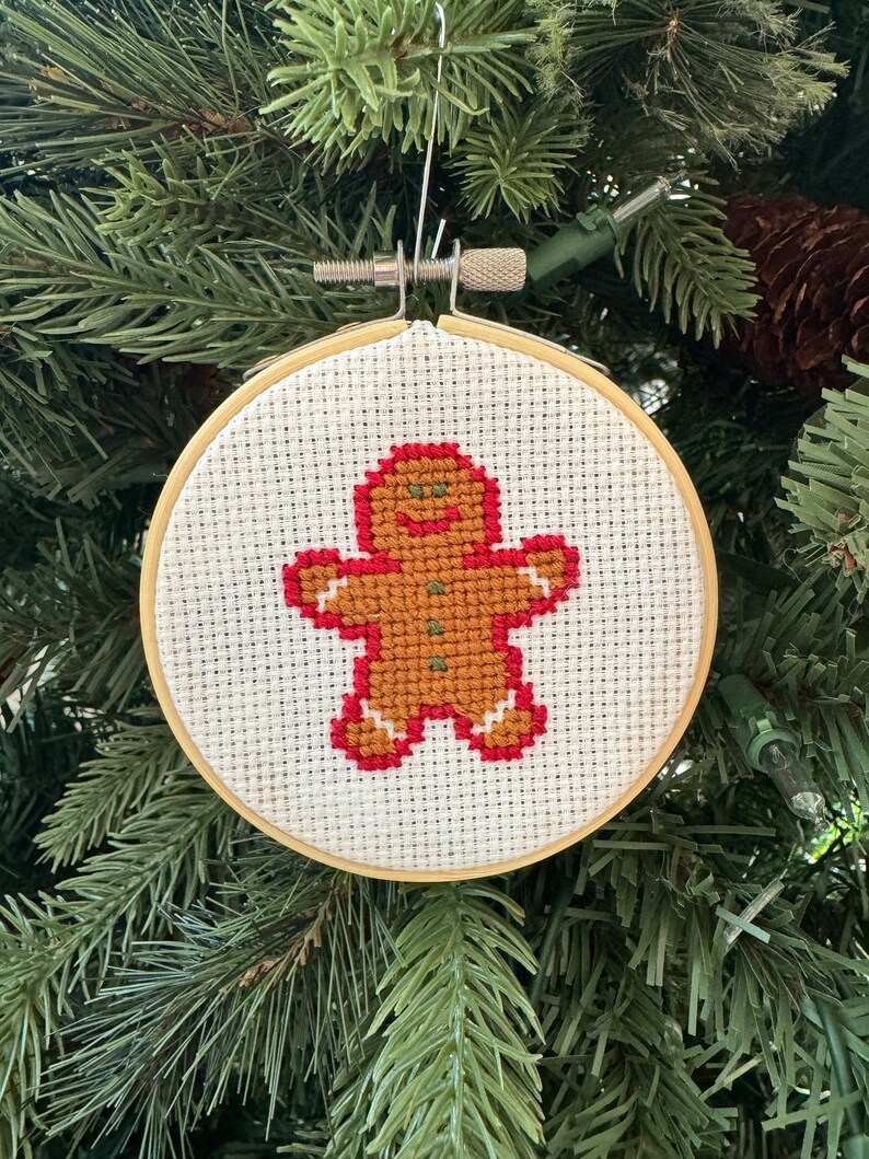 Pattern: Gingerbread Cross-stitch Ornament - Etsy