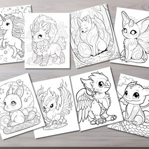 Mystic Animals Coloring Pages for Kids | 8 Coloring Pages for Kids ...