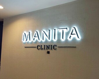 Metal Sign Custom Backlit Sign Laser Cut Sign Backlit Business Sign ...
