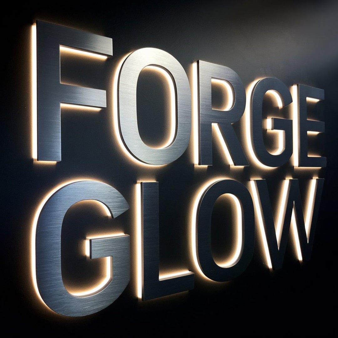 Metal Backlit, Backlit Sign, Custom 3D Sign,personalized Wall Logo ...