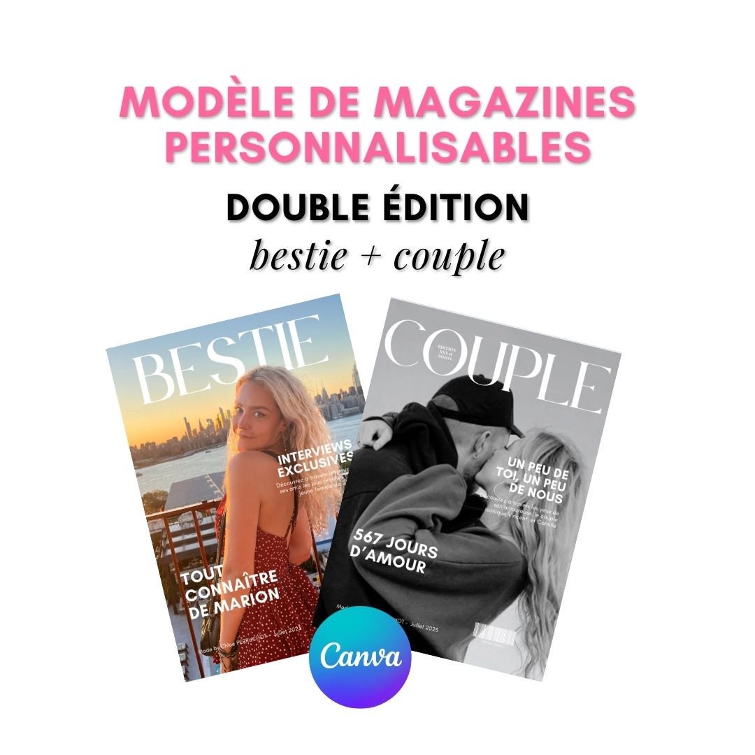 MODELS MAGAZINE X2 - Bestie + Couple Edition - 40 Pages X2 - Etsy UK