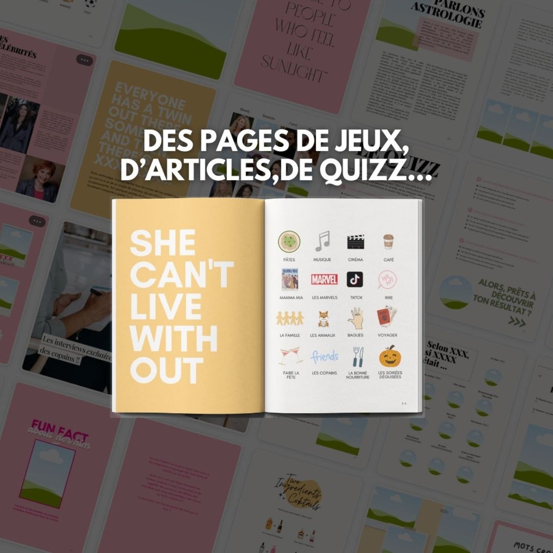 Modèle de magazine à personnaliser - bestie edition - 40 pages - Etsy ...